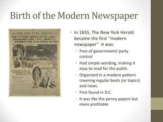 History of journalism | PPTX