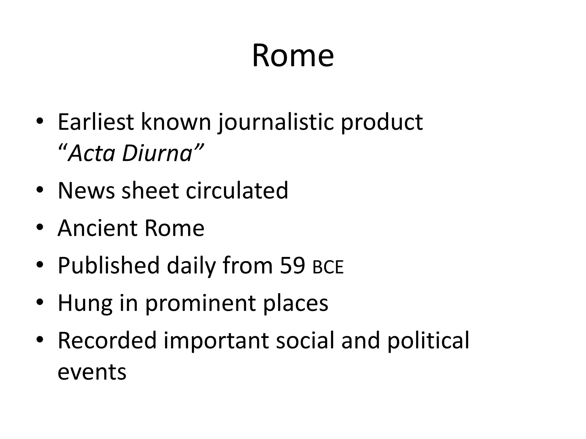 History of journalism | PPTX