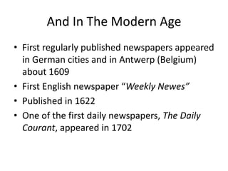 History of journalism | PPTX