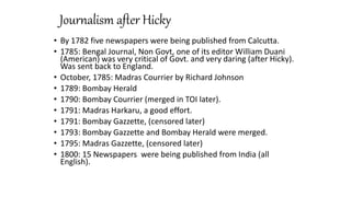 History of Journalism- English-1(1).pptx | Hinduism | Religion ...