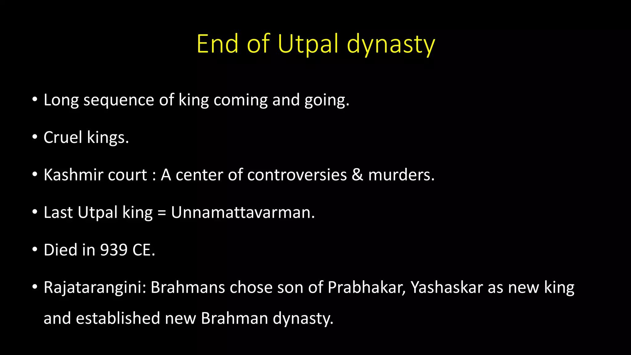 Utpal and Lohar dynasties of Kashmir | PDF