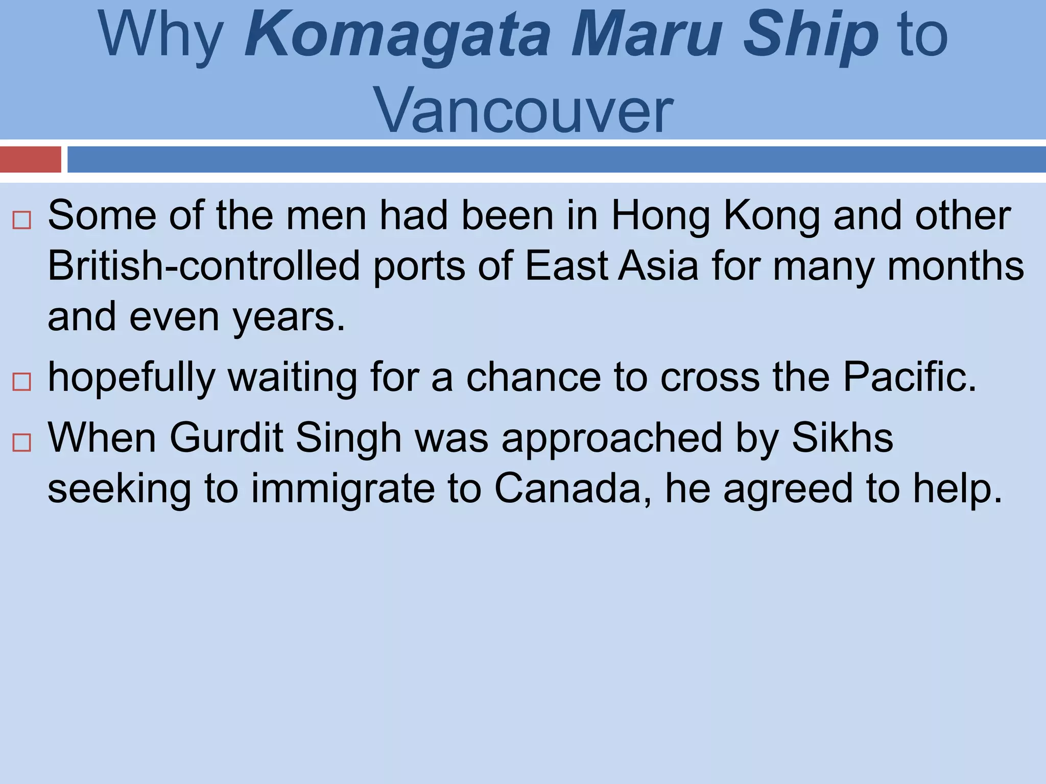 History of komagata maru incident. dr. rao | PPTX