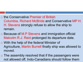 History of komagata maru incident. dr. rao | PPTX