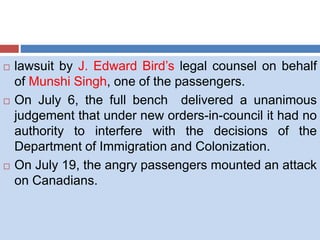 History of komagata maru incident. dr. rao | PPTX