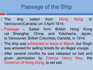 History of komagata maru incident. dr. rao | PPTX