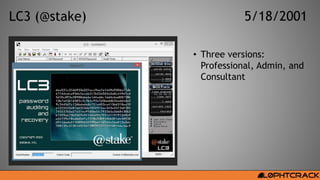 History of L0phtCrack | PPTX