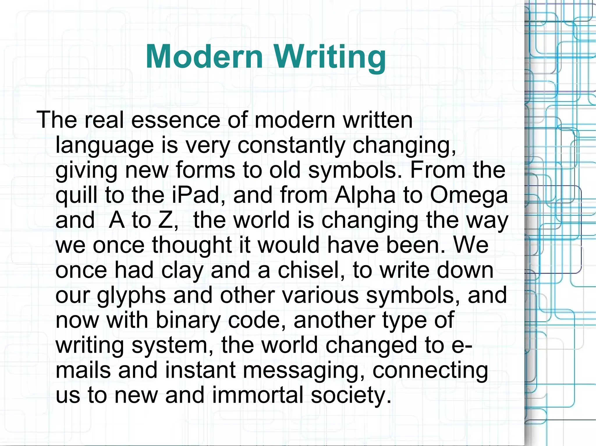History of Written Language | PPT