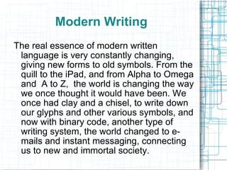 History of Written Language | PPT
