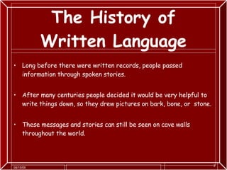 History Of Language Powerpoint | PPT