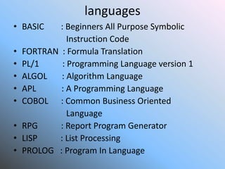 History of languages' | PPTX
