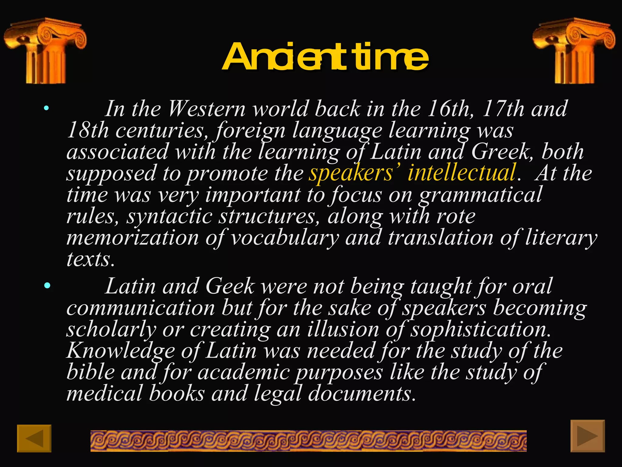 History Of Language Teaching | PPT | Education