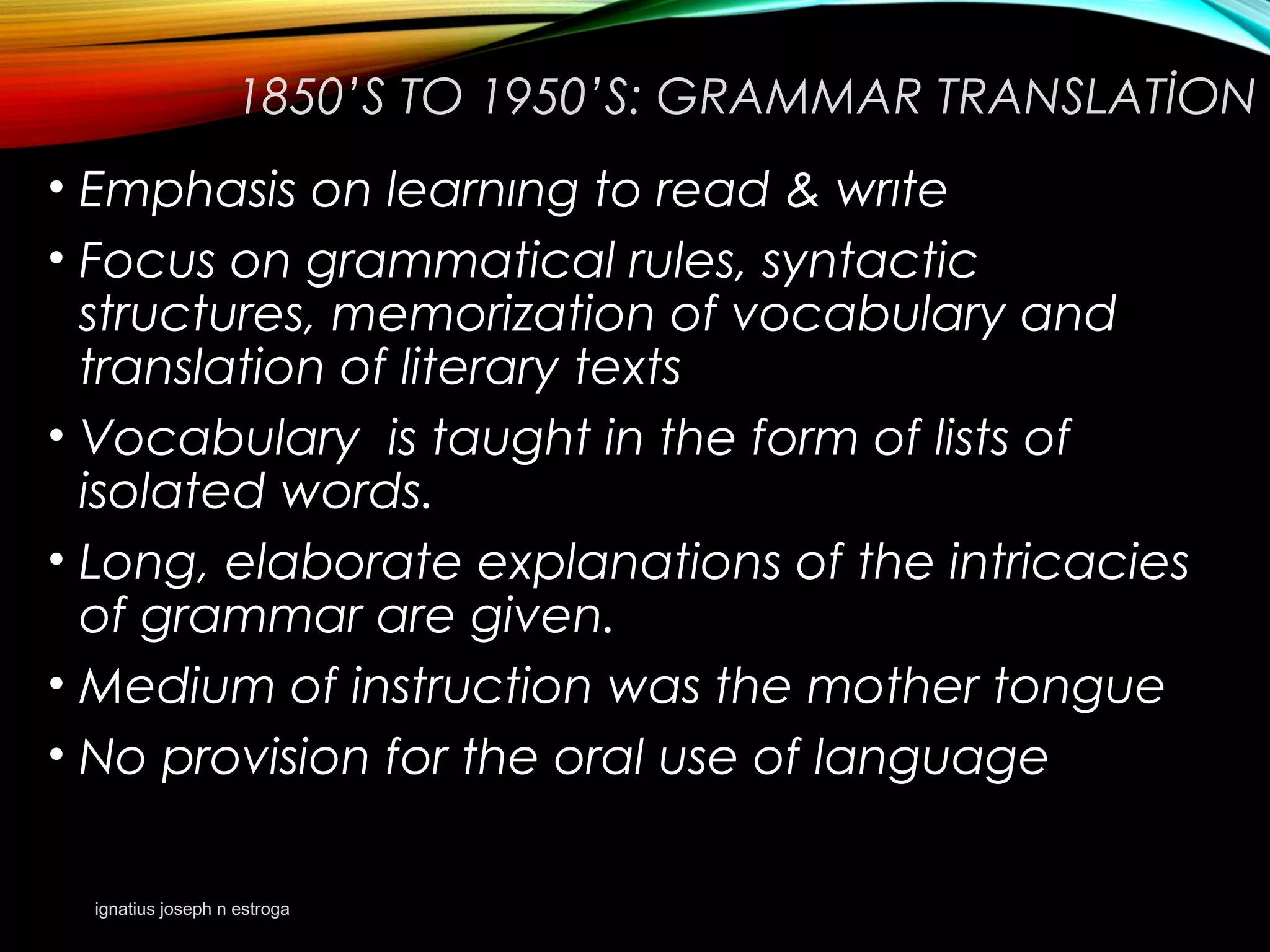 History of Language Teaching | PPT