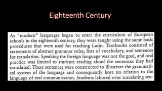 History of language teaching | PPTX