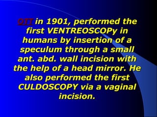 History of laparoscopy | PPT