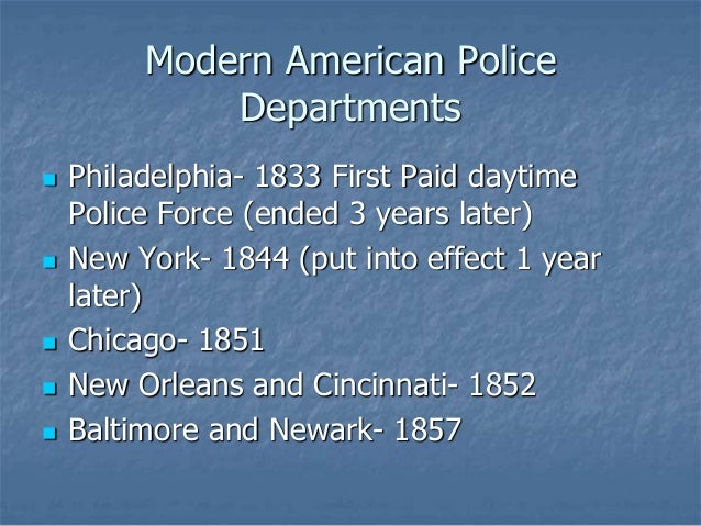 History of Law Enforcement