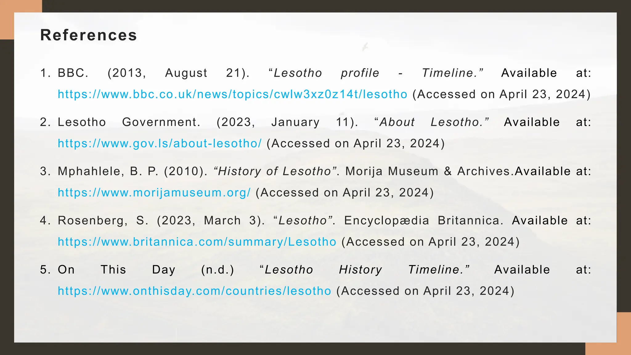 History of Lesotho And Basotho national. | PPTX