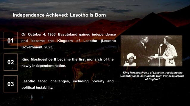 History of Lesotho And Basotho national. | PPT