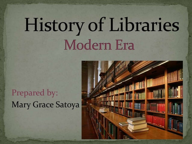 History of libraries (3) | PPTX