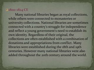 History of libraries (3) | PPTX