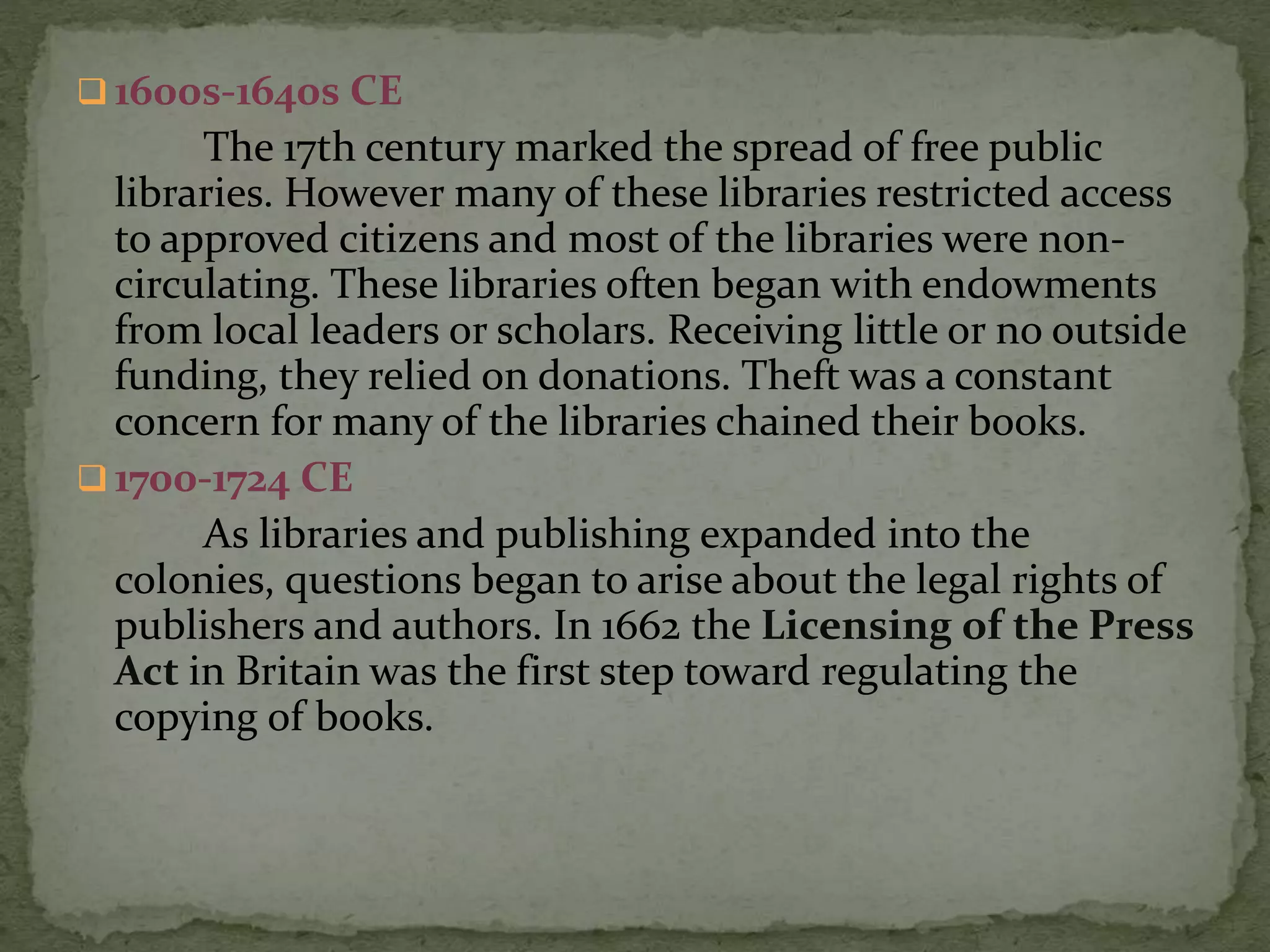 History of libraries modern era | PPTX | Desktop Publishing | Computer ...