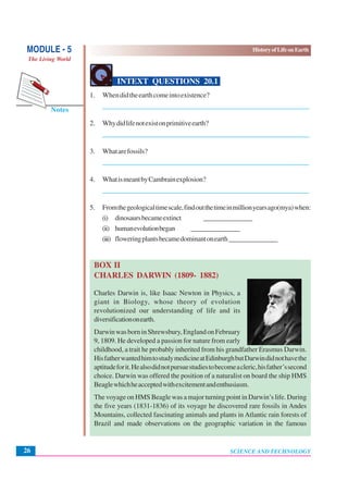 History of life on earth | PDF | Biological Sciences | Science