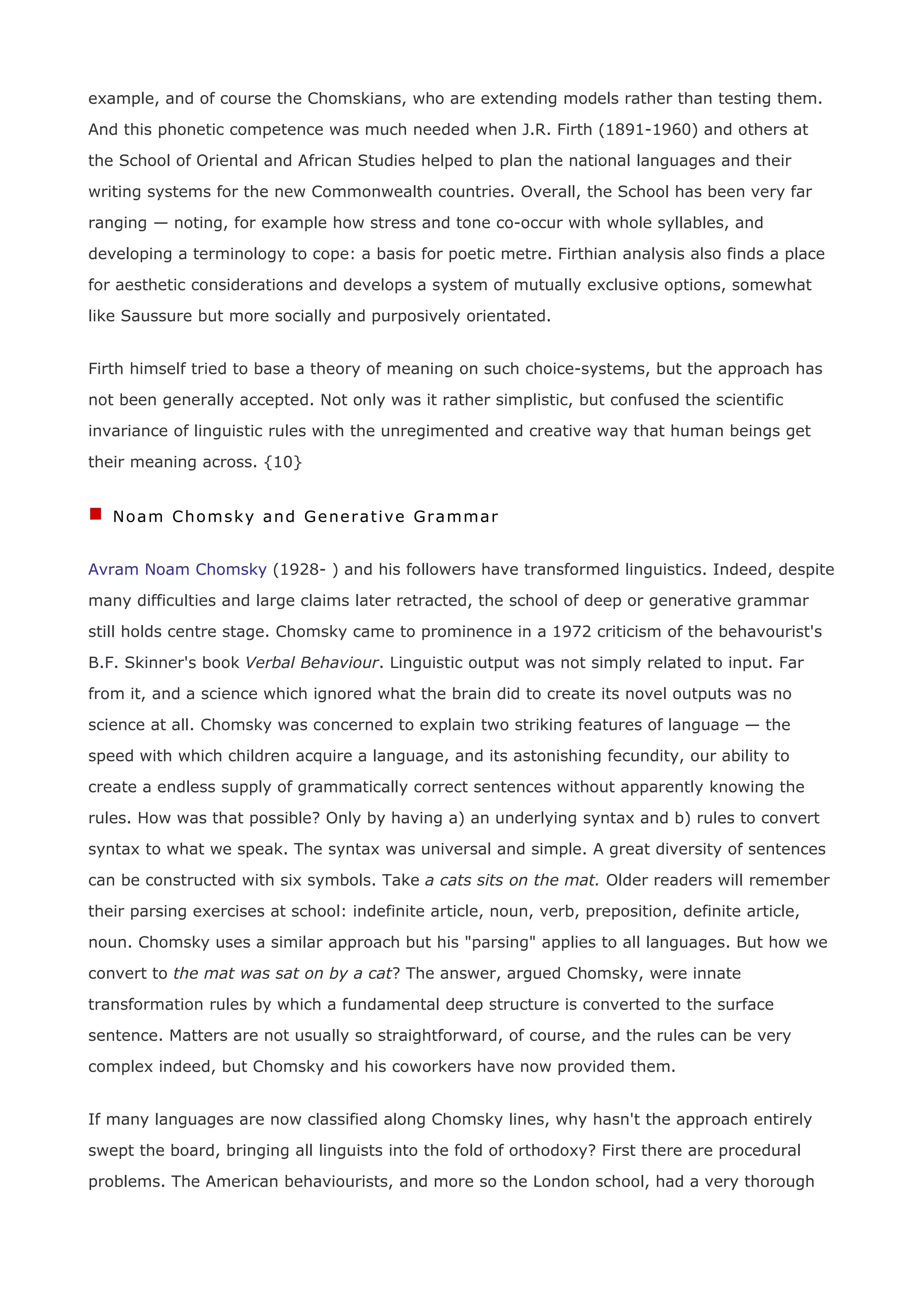 History of linguistics overview | DOC