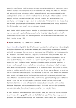 History of linguistics overview | DOC | Science