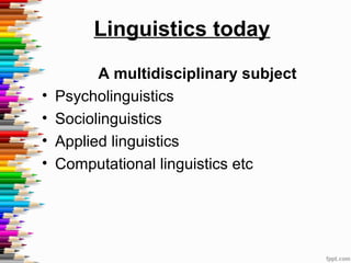 History of linguistics presentation | PPT