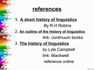History of linguistics presentation | PPT