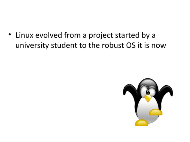 History Of Linux | PPT | Operating Systems | Computer Software and Applications