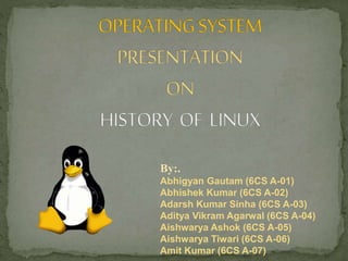 History of linux | PPTX | Operating Systems | Computer Software and ...