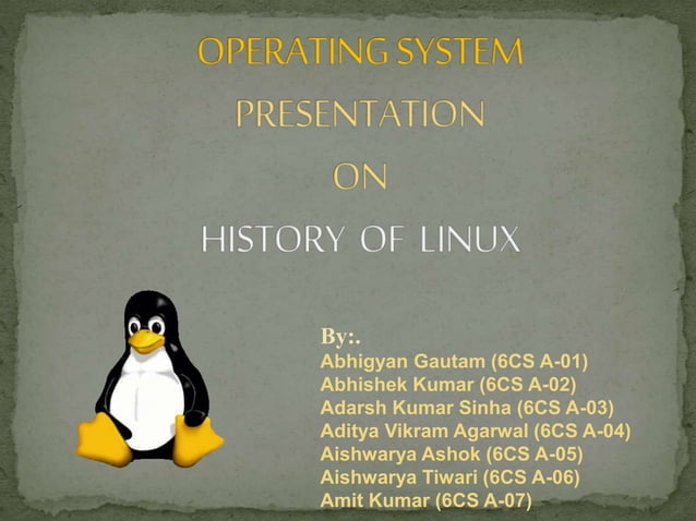 History of linux | PPT
