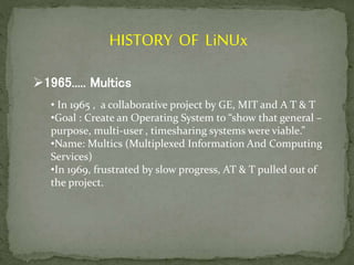 History of linux | PPTX | Operating Systems | Computer Software and ...
