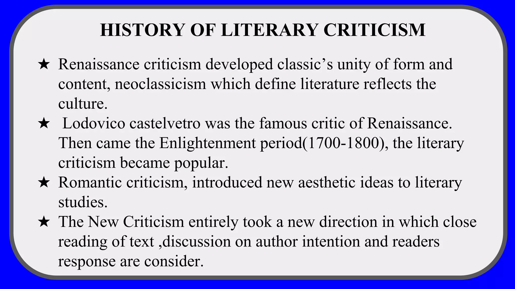 History of literary criticism | PPTX