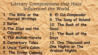History of literature | PPTX