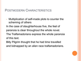 Characteristics of postmodern literature by using reference of post ...