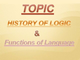 History of logic | PPTX