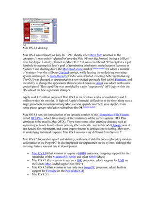 History Of Mac O S | PDF