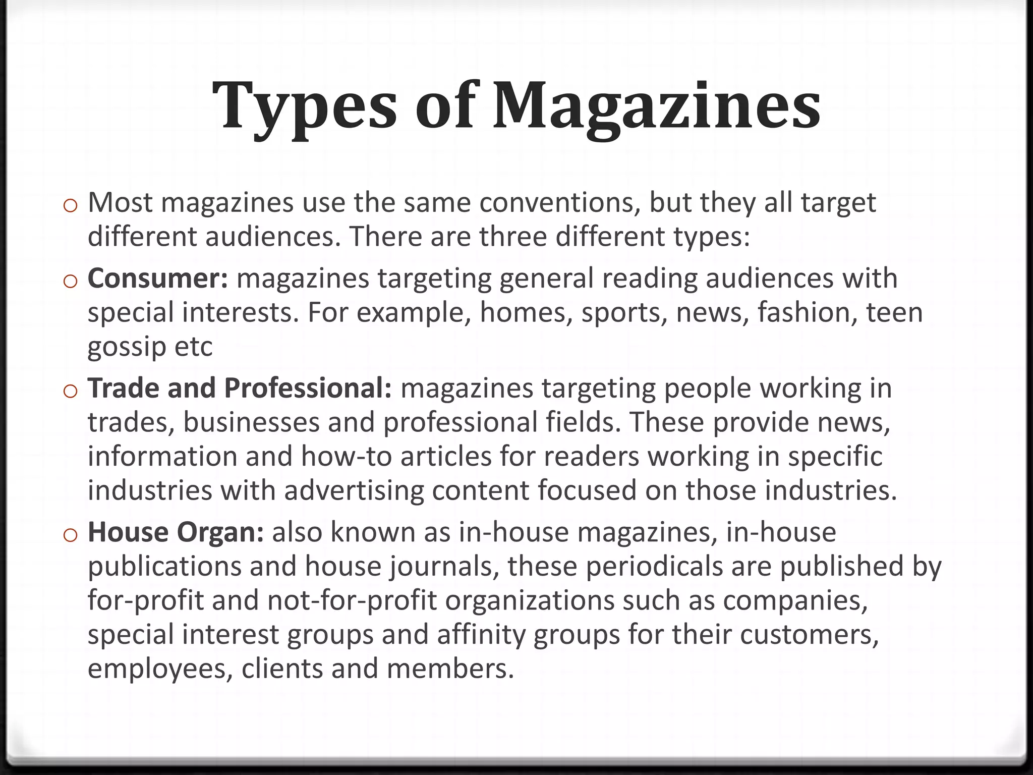 History of magazines | PPTX