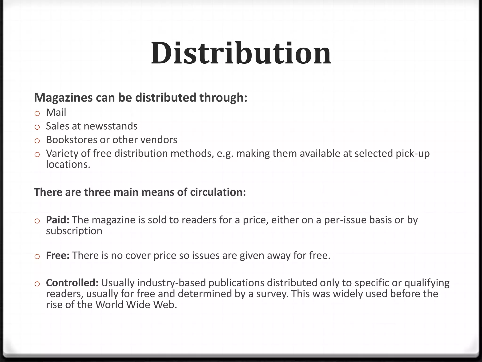 History of magazines | PPTX