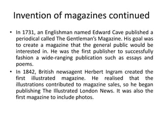 History of magazines | PPTX