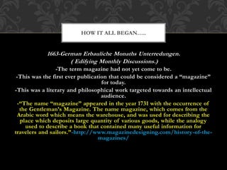 History of magazines amal | PPT