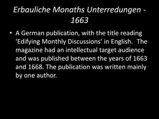 History of Magazines and Posters | PPTX