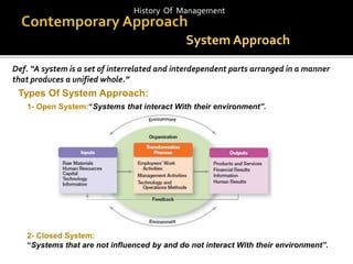 History of management(by qamar) | PPT