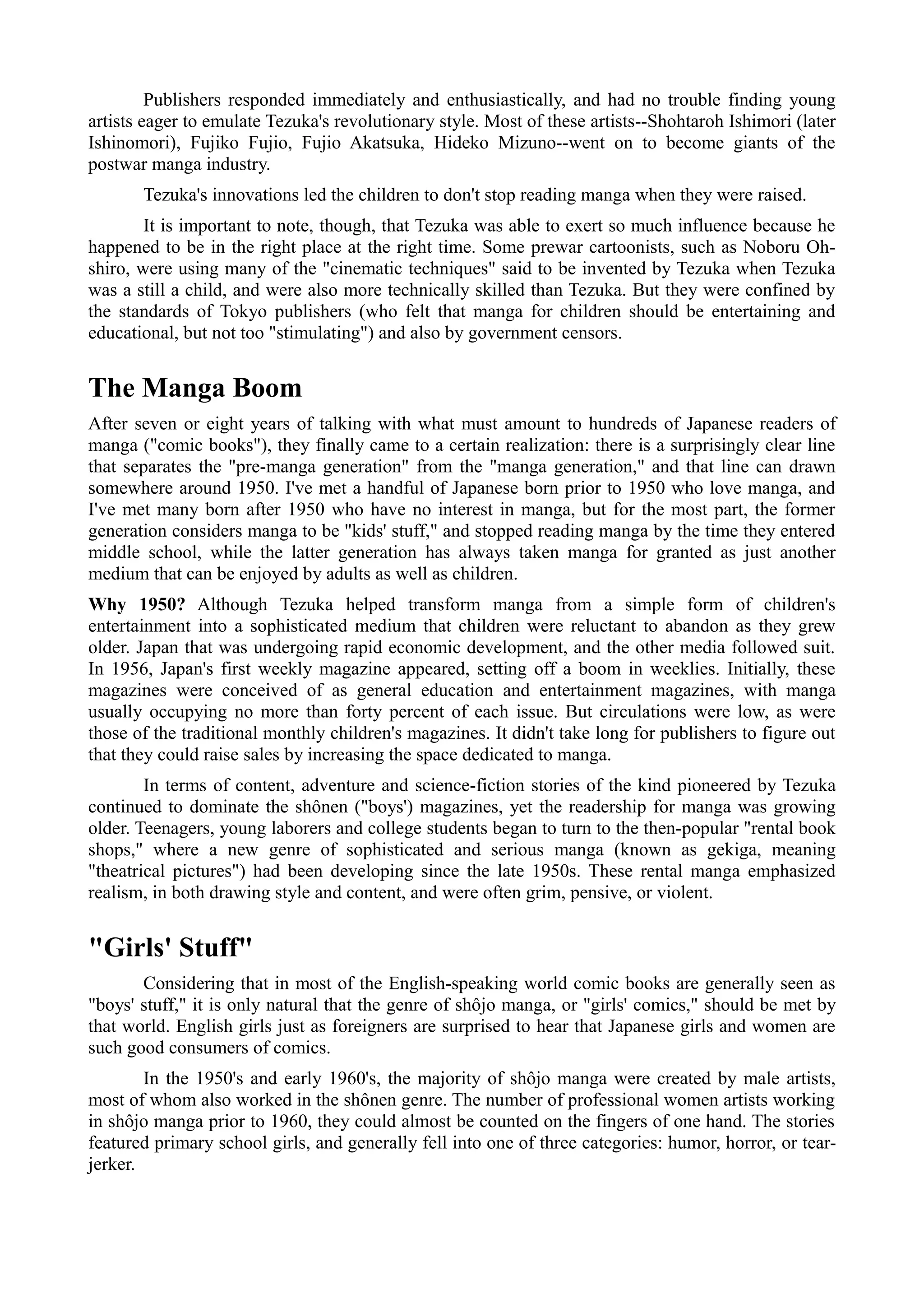 History of manga in English | DOC