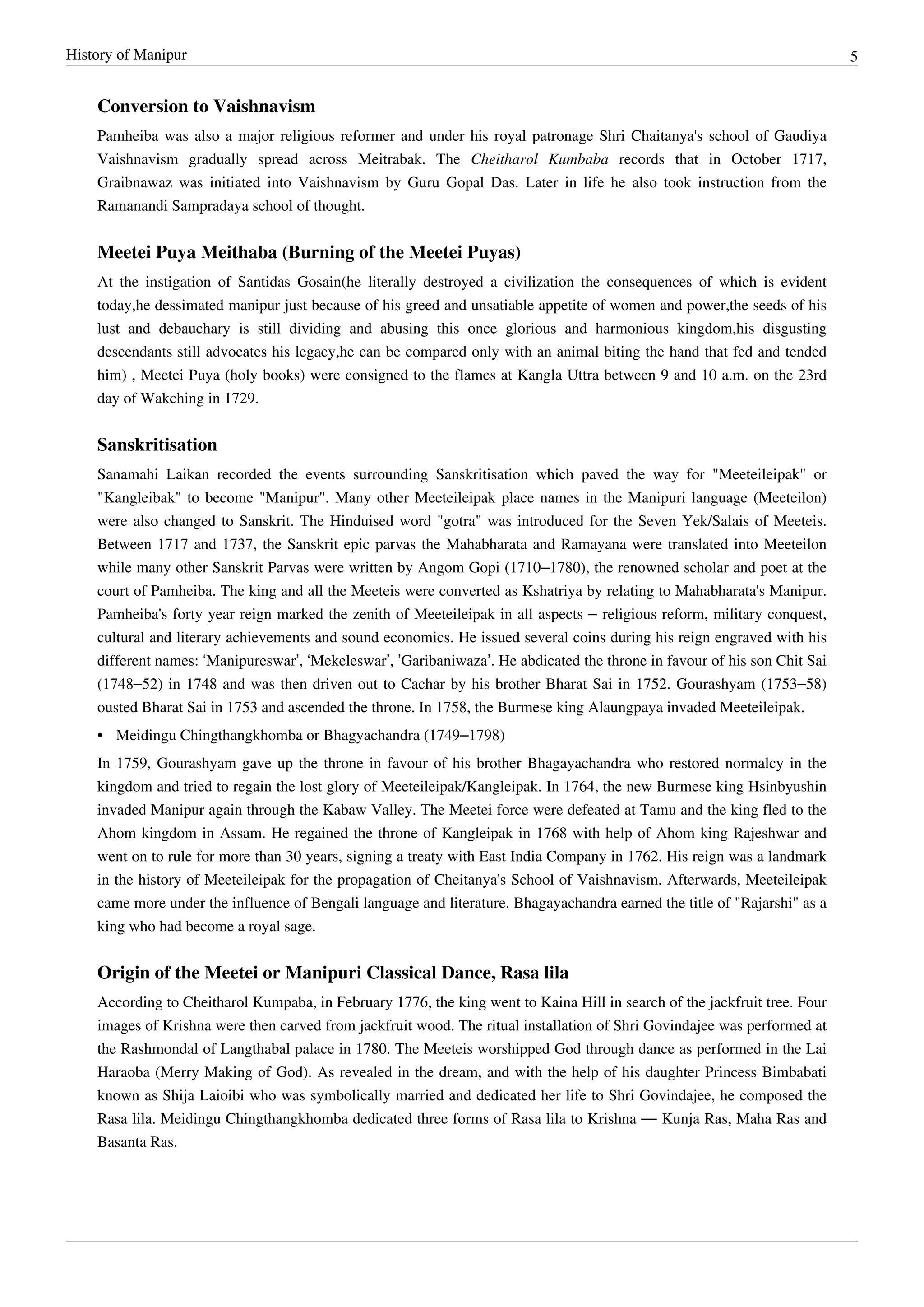 History of manipur | PDF