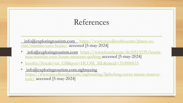 Experiencing the history of Masitise cave and housing in Lesotho | PPTX