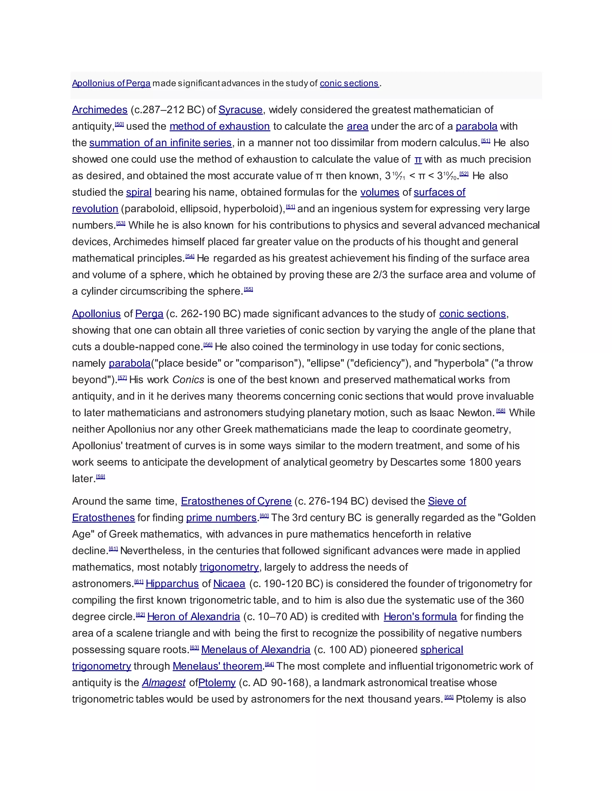 History of mathematics | DOCX