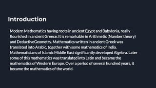 History of mathematics - Pedagogy of Mathematics | PPTX