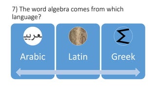 History of maths Questions_1 | PPTX